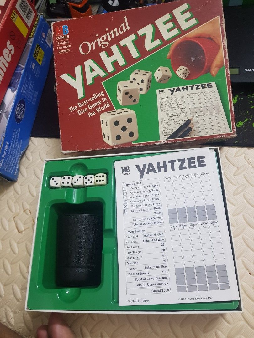 Vintage Yahtzee Boardgame, Hobbies & Toys, Toys & Games on Carousell