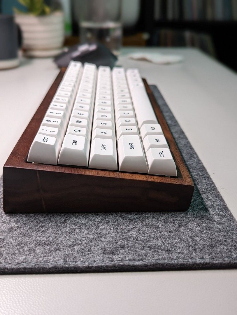 Walnut Wood 60% Mechanical Keyboard (tofu60 with nice60 pcb), Computers ...