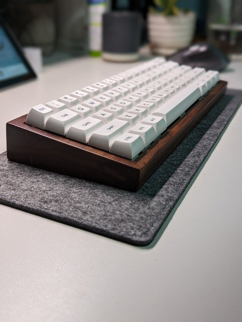 Walnut Wood 60% Mechanical Keyboard (tofu60 with nice60 pcb), Computers ...