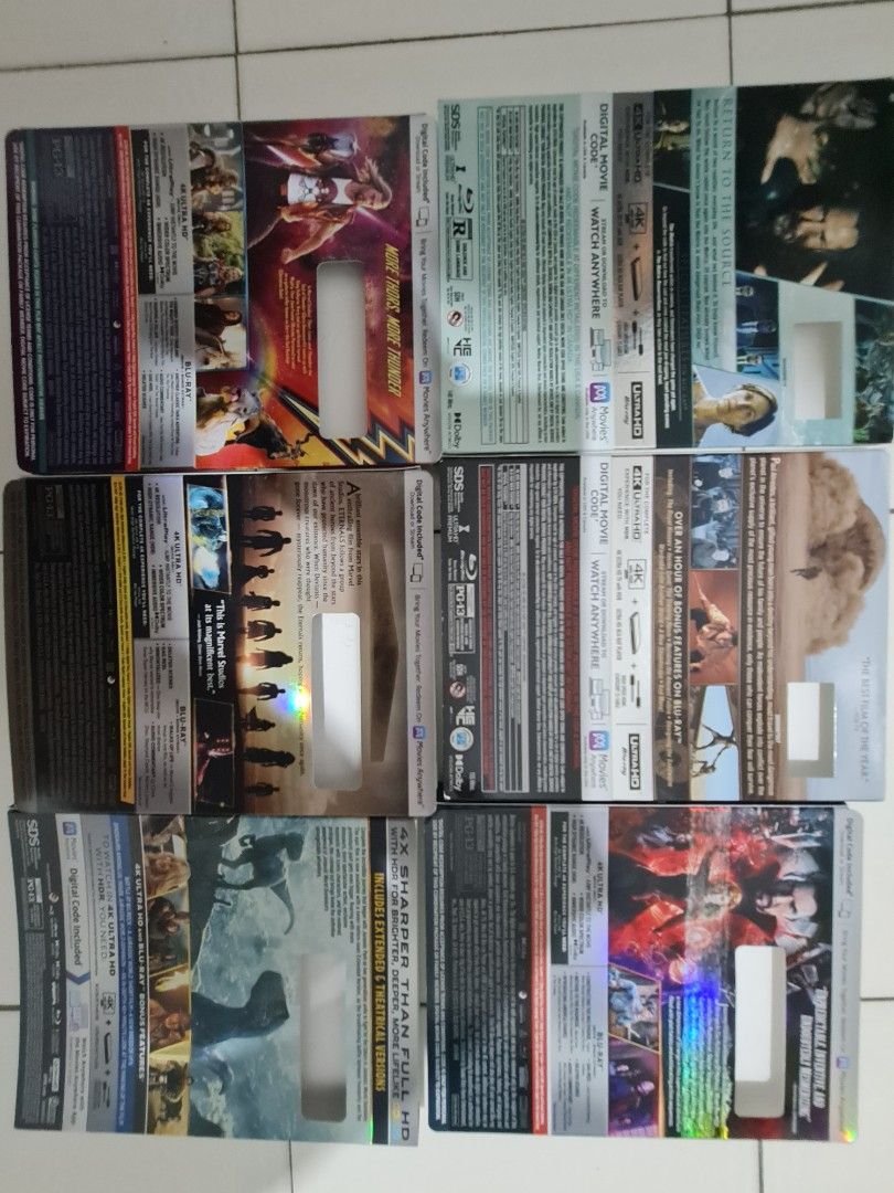 WTS 4K Ultra HD BLU RAY SLIP COVERS, Hobbies & Toys, Music & Media, CDs ...
