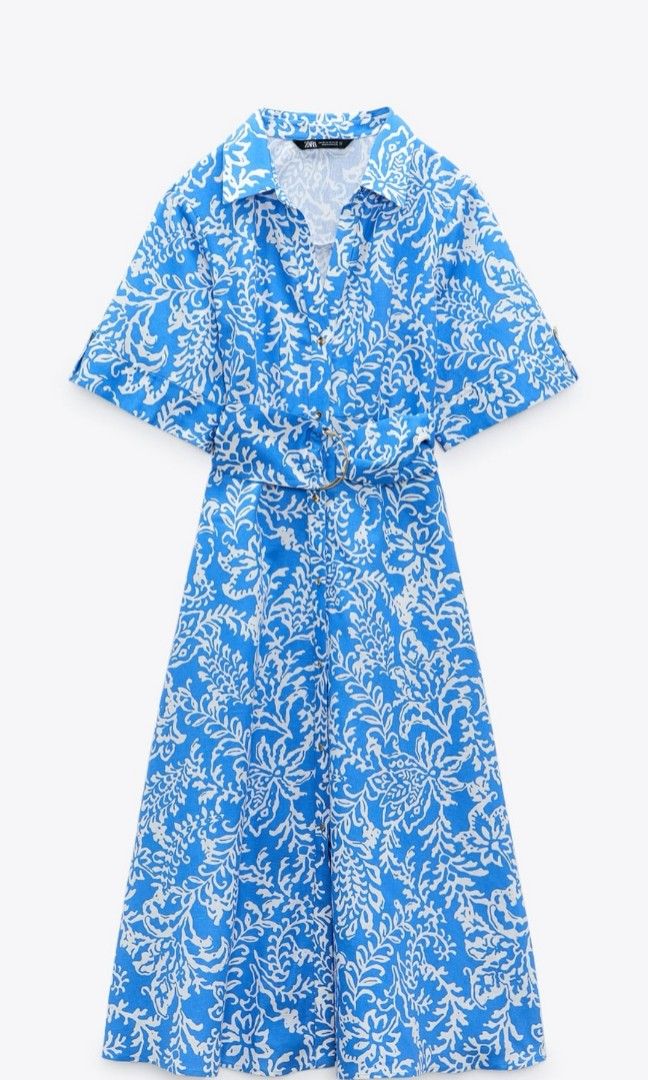 Zara Linen Dress, Women's Fashion, Dresses & Sets, Dresses on Carousell
