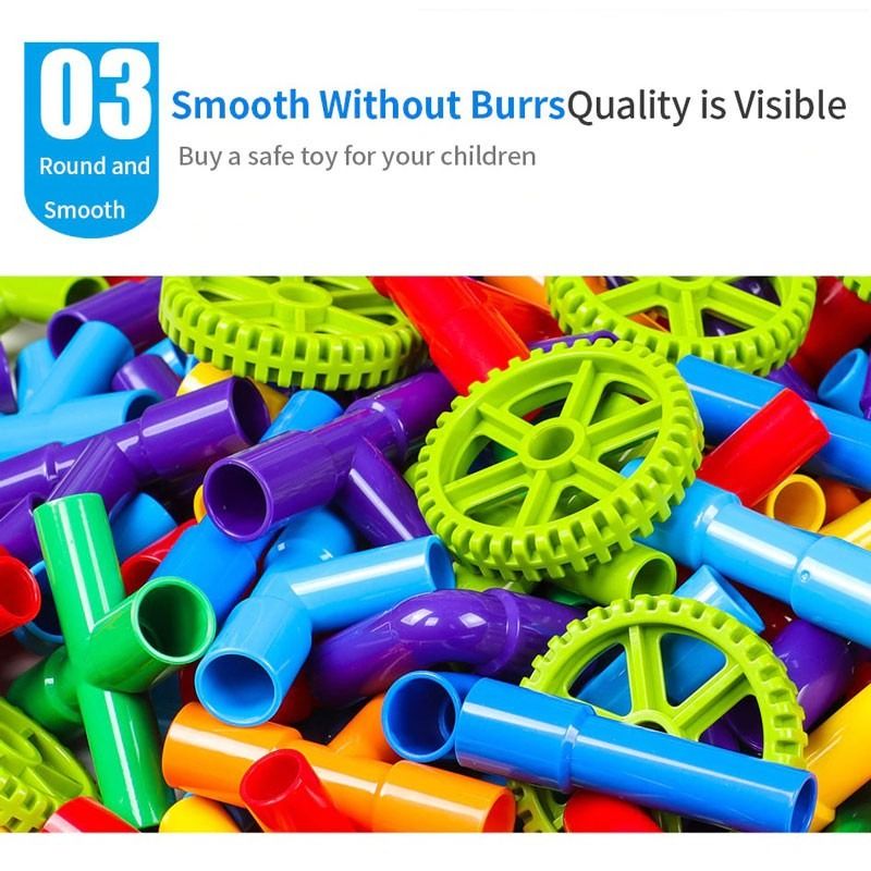 102pcs Pipes & Joints Building Blocks Construction Sets Interlocking ...