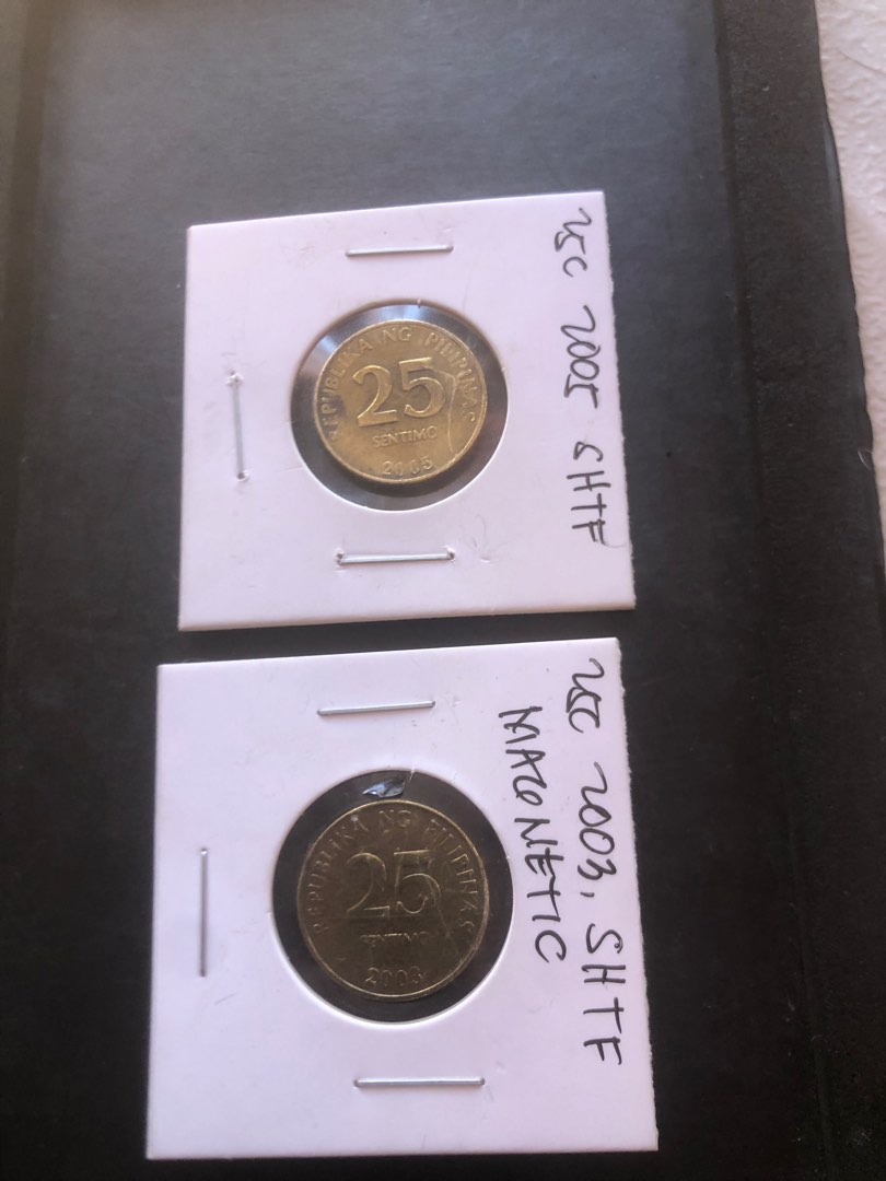 25 sentimo 2005,2003 magnetic shtf, Hobbies & Toys, Memorabilia & Collectibles, Currency on ...