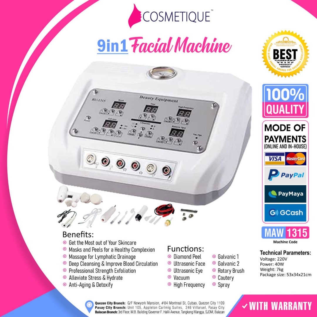 9in1 Diamond Peel Facial Machine with Rotary Brush, Beauty & Personal ...