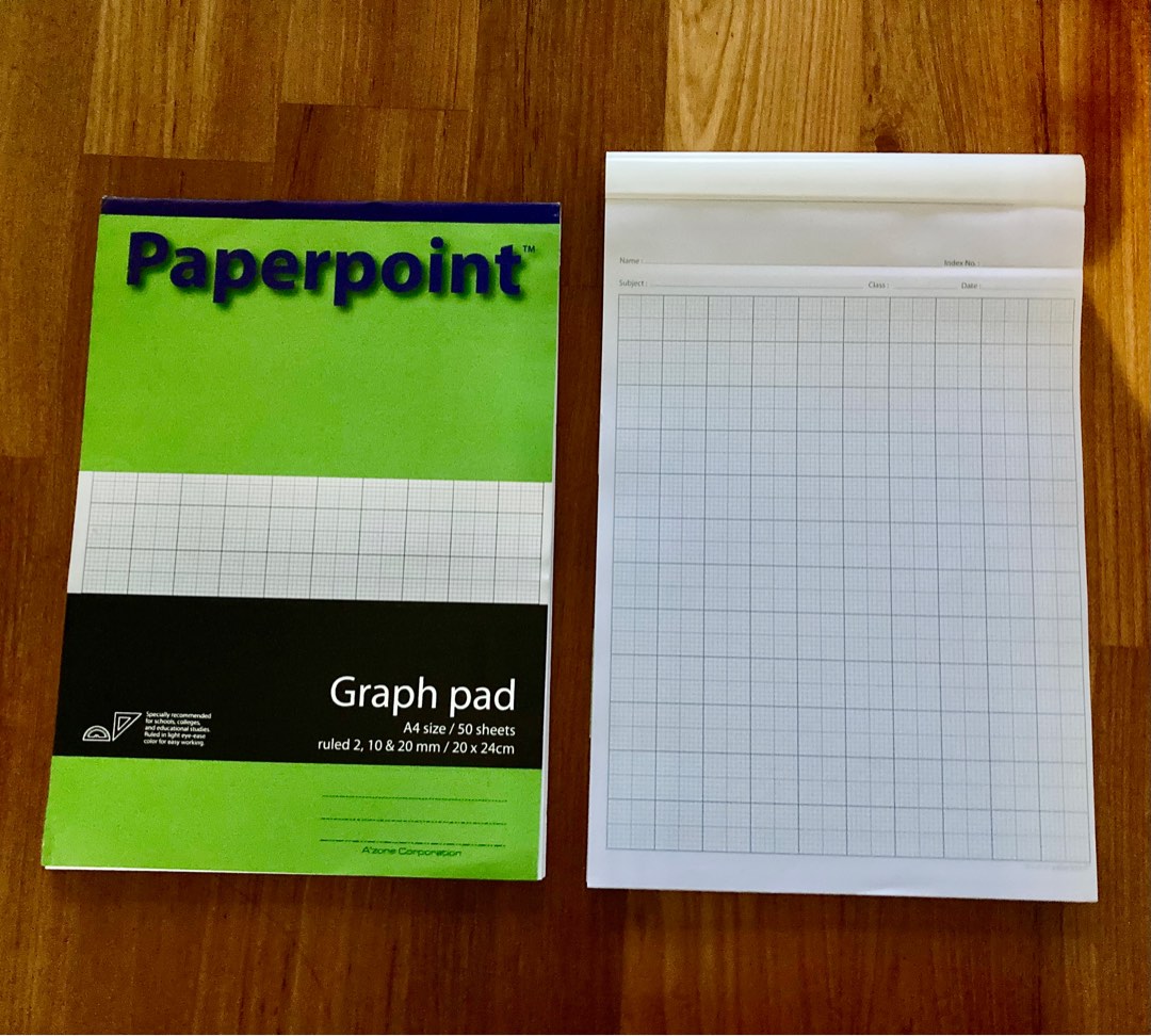 A4 Graph Paper, Hobbies & Toys, Stationery & Craft, Stationery & School ...