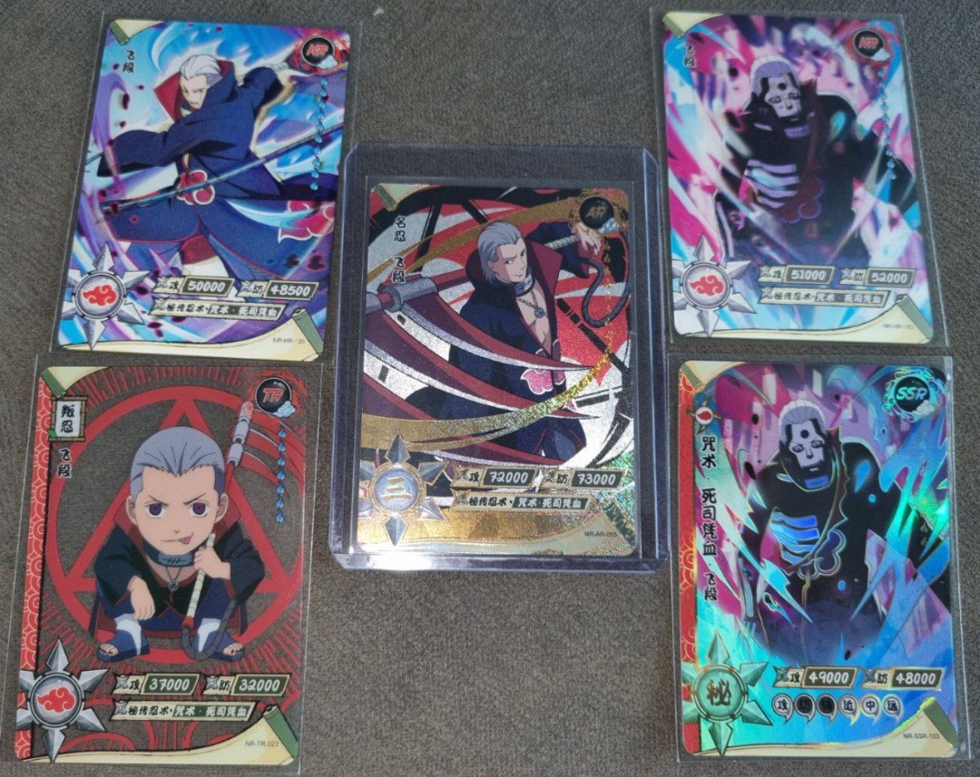 Akatsuki Hidan Bundle of 5 cards with AR, Hobbies & Toys, Toys & Games ...
