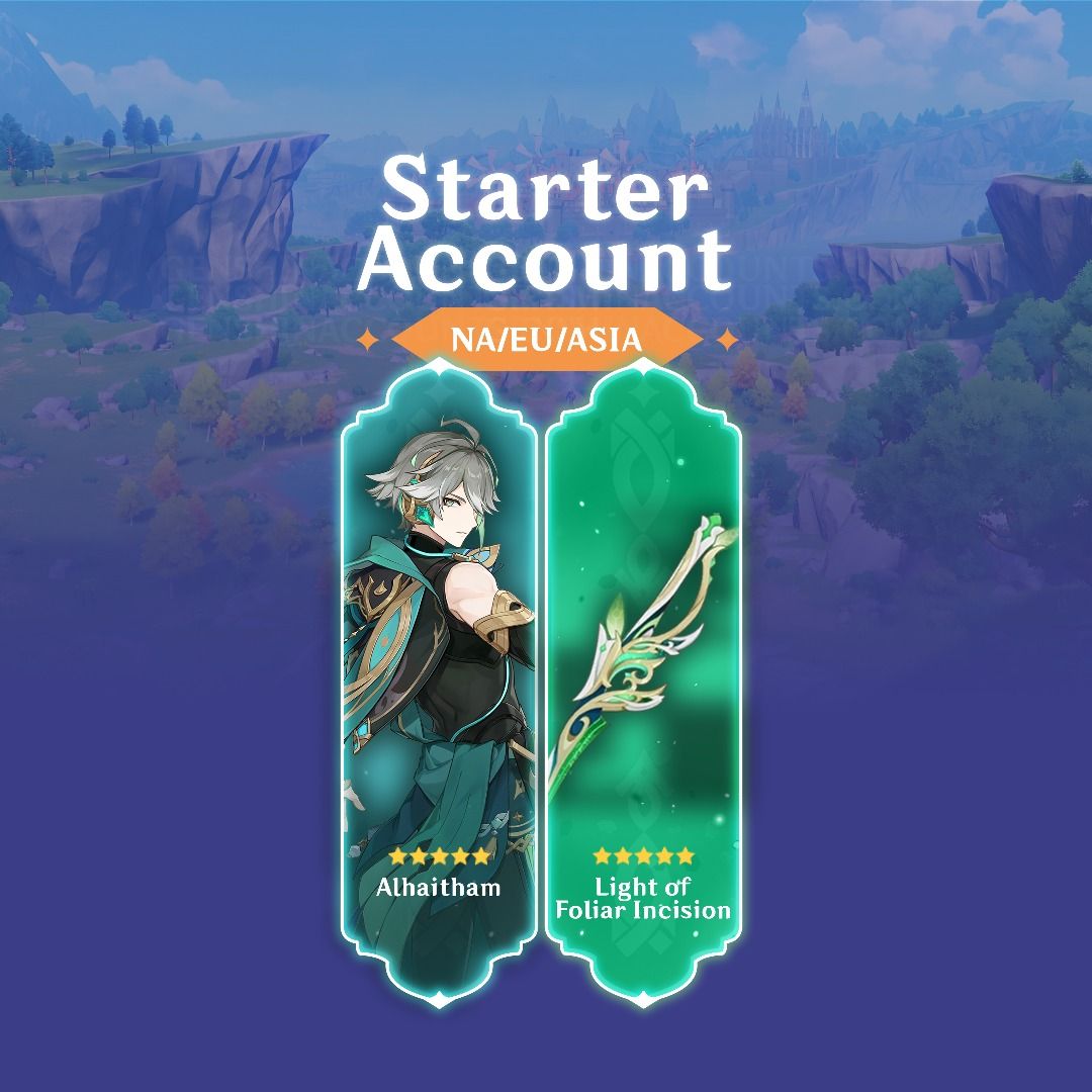 Alhaitham + Signature Weapon - AR10 Genshin Impact Starter Account ...