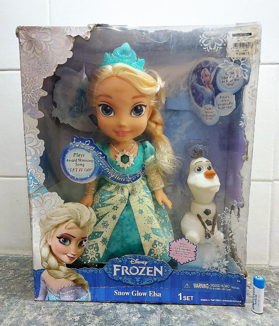 Authentic Disney Frozen Series SNOW GLOW ELSA Doll Set, Hobbies & Toys ...