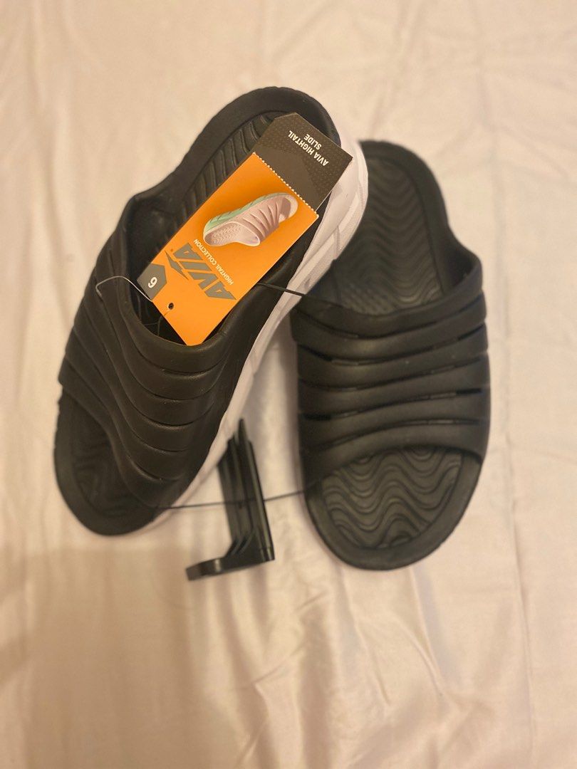 Avia black rubber slippers, Women's Fashion, Footwear, Slippers and ...