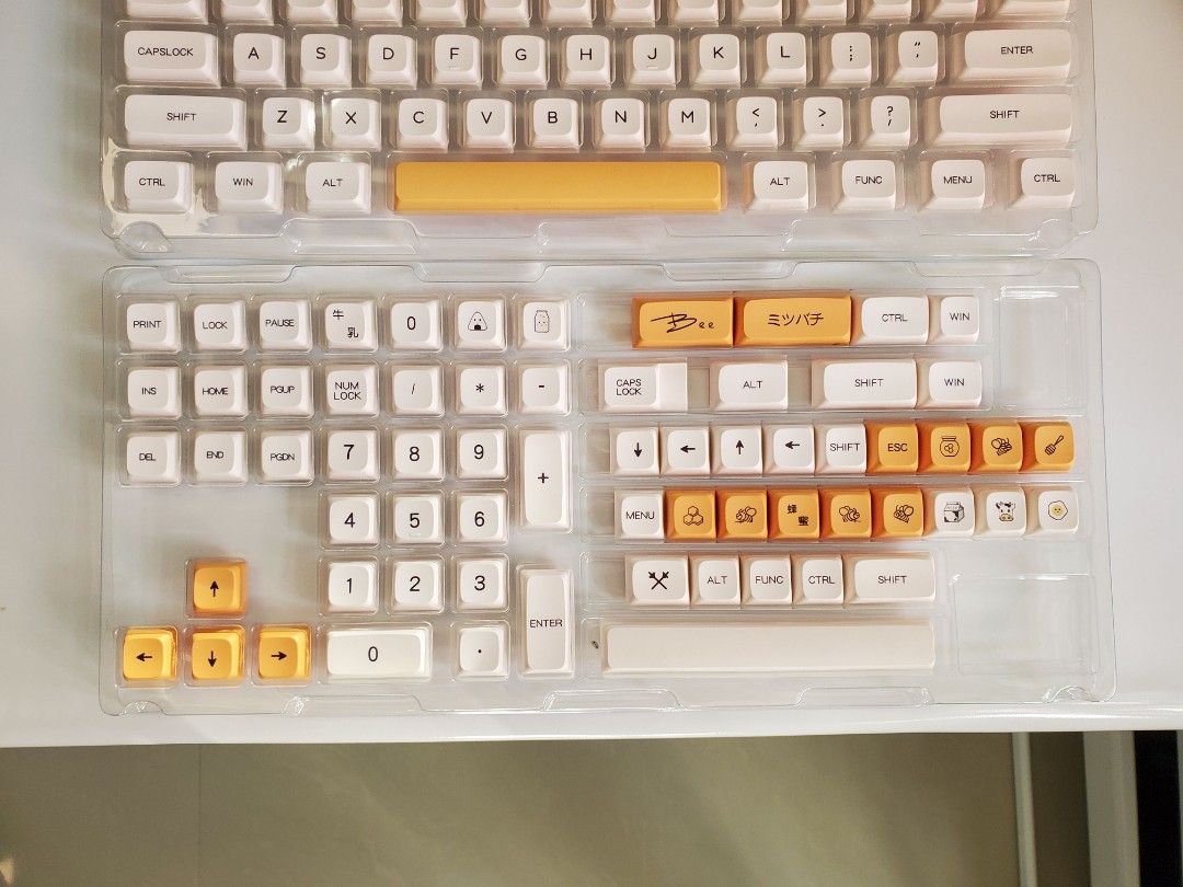 Bee Milk Honey XDA PBT Keycaps Full Set, 電腦＆科技, 電腦周邊及配件, 電腦鍵盤及相關產品 ...
