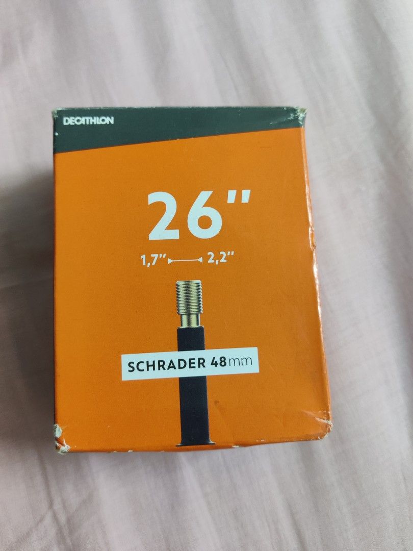 Bike inner tube 26 inch Schrader valve, Sports Equipment, Bicycles ...