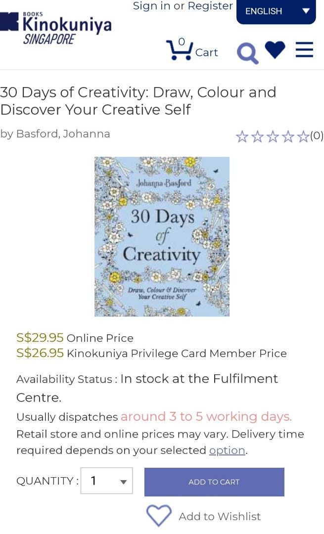 BN 30 Days of Creativity colouring book, Hobbies & Toys, Stationery ...
