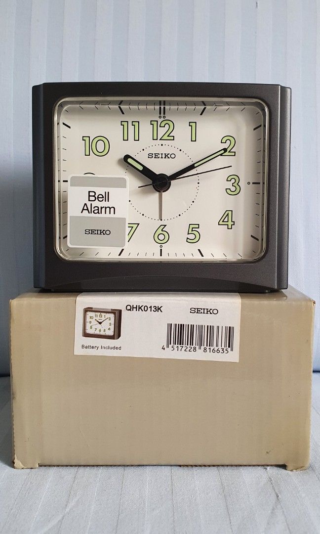 BNIB SEIKO Bell Alarm Clocks, Furniture & Home Living, Home Decor ...