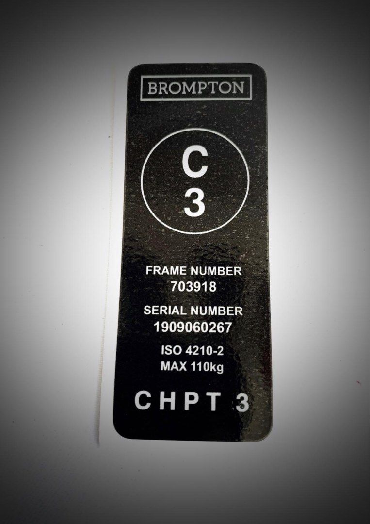 Brand New Brompton Frame Decal Sticker, Sports Equipment, Bicycles ...