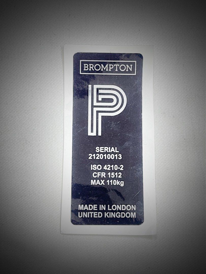 Brand New Brompton Frame Decal Sticker, Sports Equipment, Bicycles ...