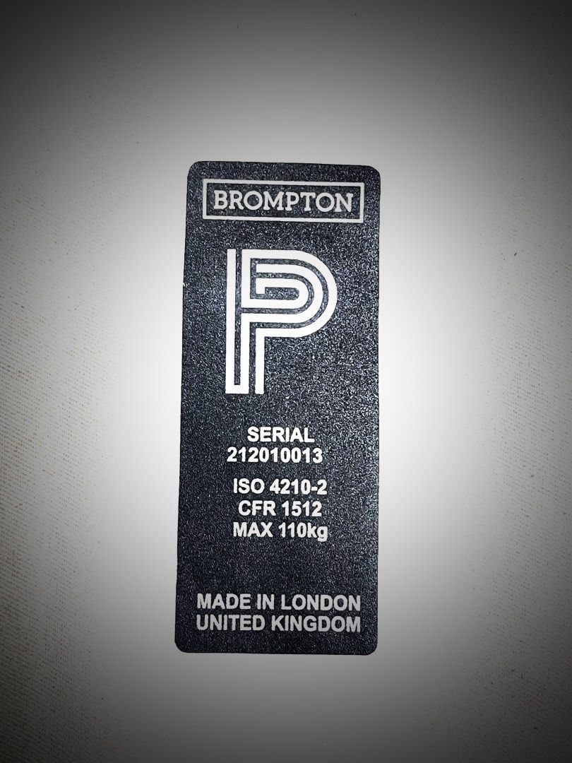 Brand New Brompton Frame Decal Sticker, Sports Equipment, Bicycles ...