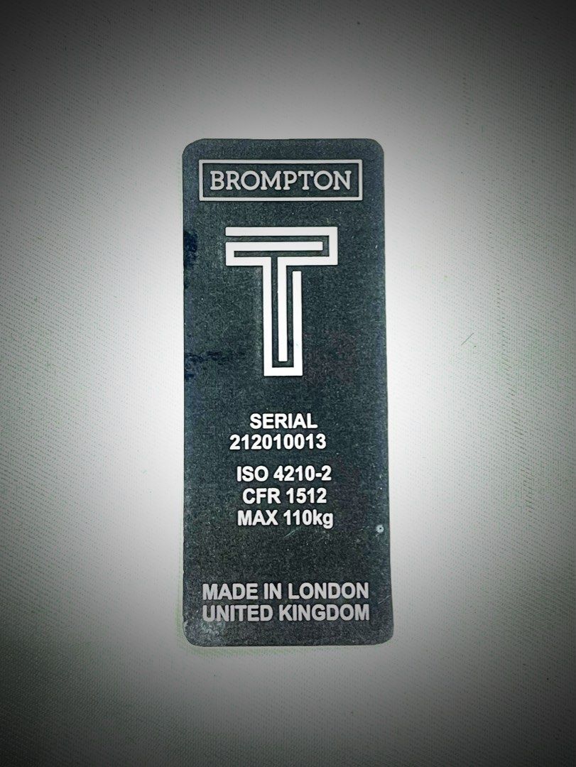 Brand New Brompton Frame Decal Sticker, Sports Equipment, Bicycles ...