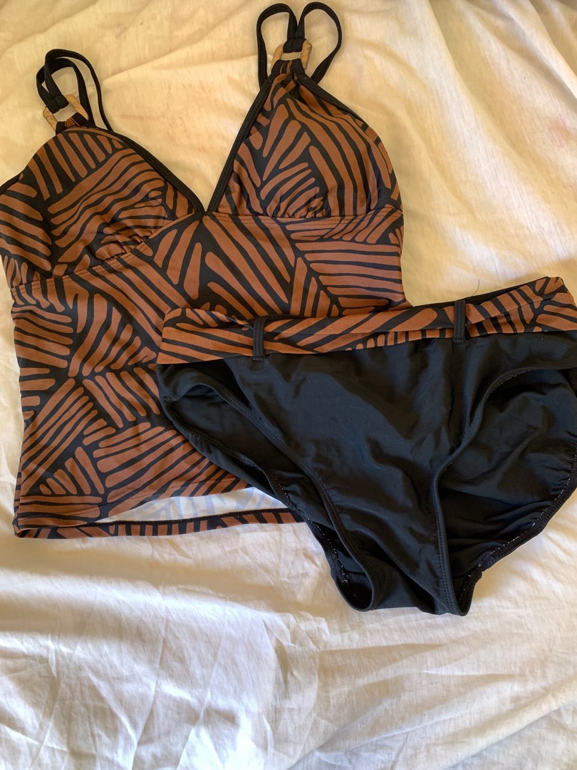 BROWN LARGE TANKINI SET, Women's Fashion, Swimwear, Bikinis & Swimsuits ...