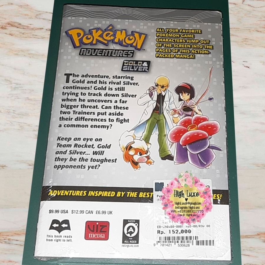Buku Komik Pokemon Adventures Gold and Silver Vol 9 English Comic Book ...