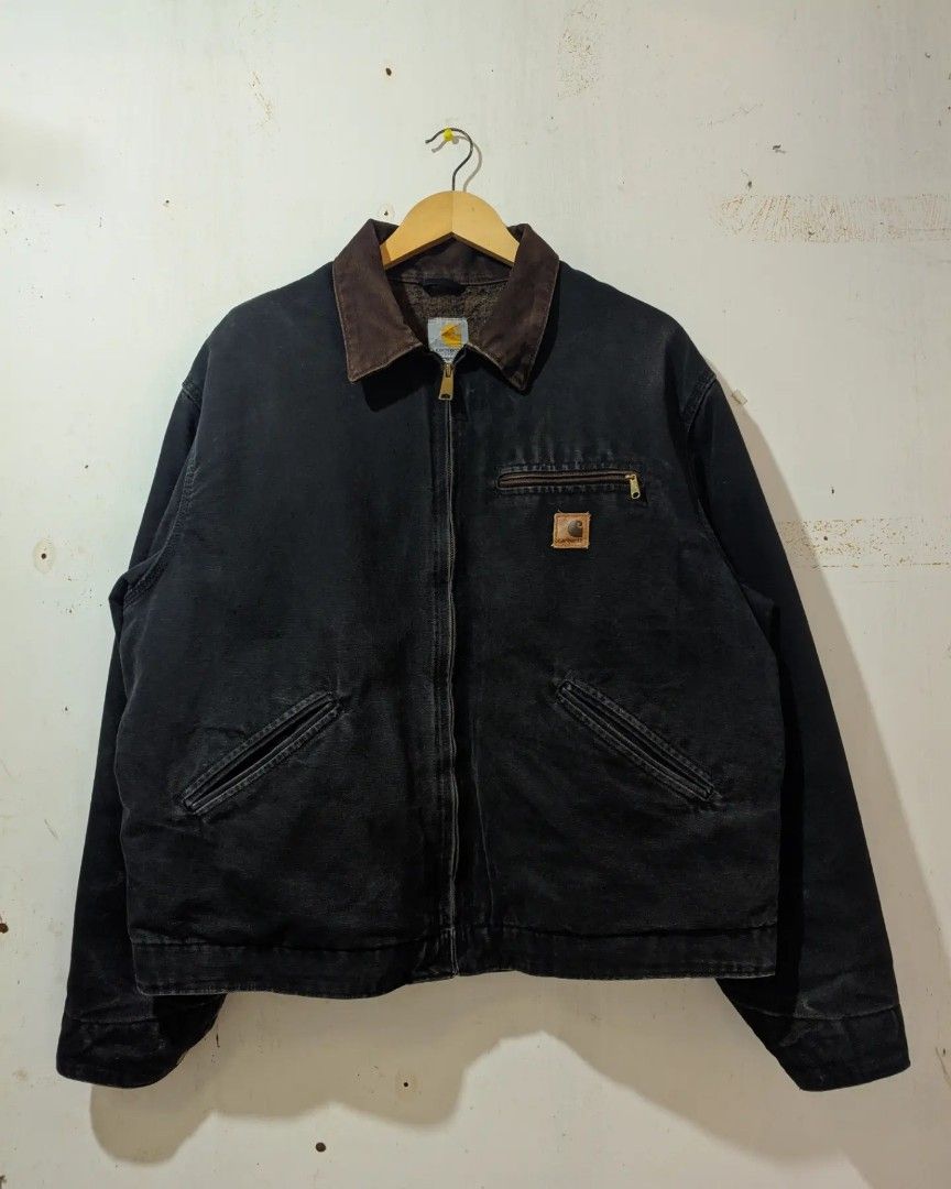 Carhartt Detroit J97 black, Men's Fashion, Coats, Jackets and Outerwear on Carousell