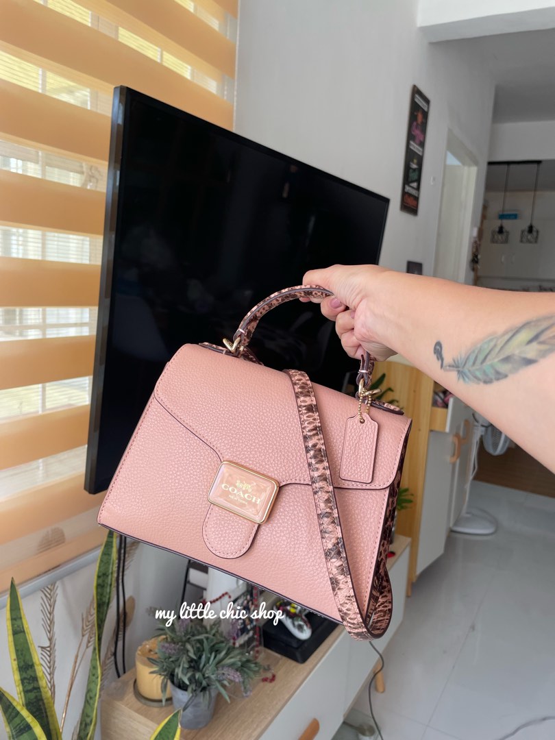 coach pepper satchel in shell pink, Women's Fashion, Bags & Wallets ...