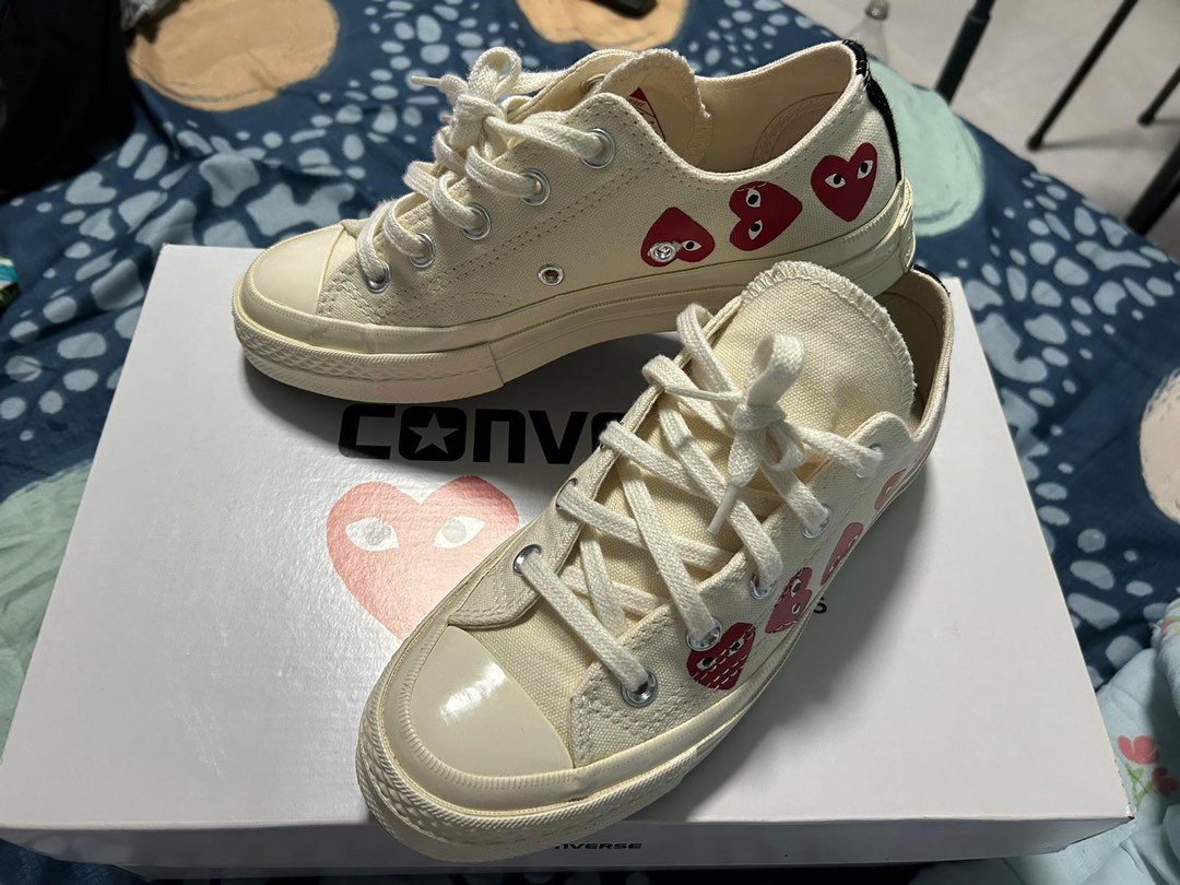 Convese CDG white, Women's Fashion, Footwear, Sneakers on Carousell