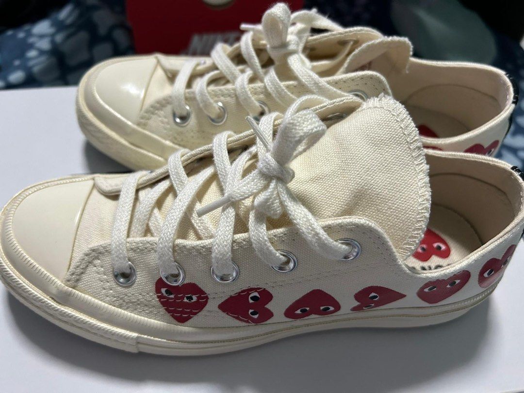 Convese CDG white, Women's Fashion, Footwear, Sneakers on Carousell