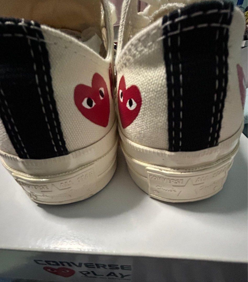Convese CDG white, Women's Fashion, Footwear, Sneakers on Carousell