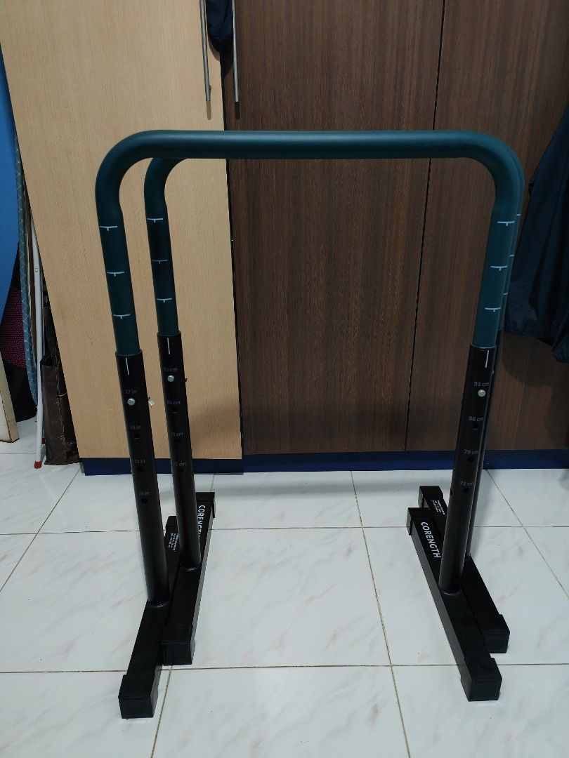 CORENGTH Adjustable dip bars, Sports Equipment, Exercise & Fitness ...
