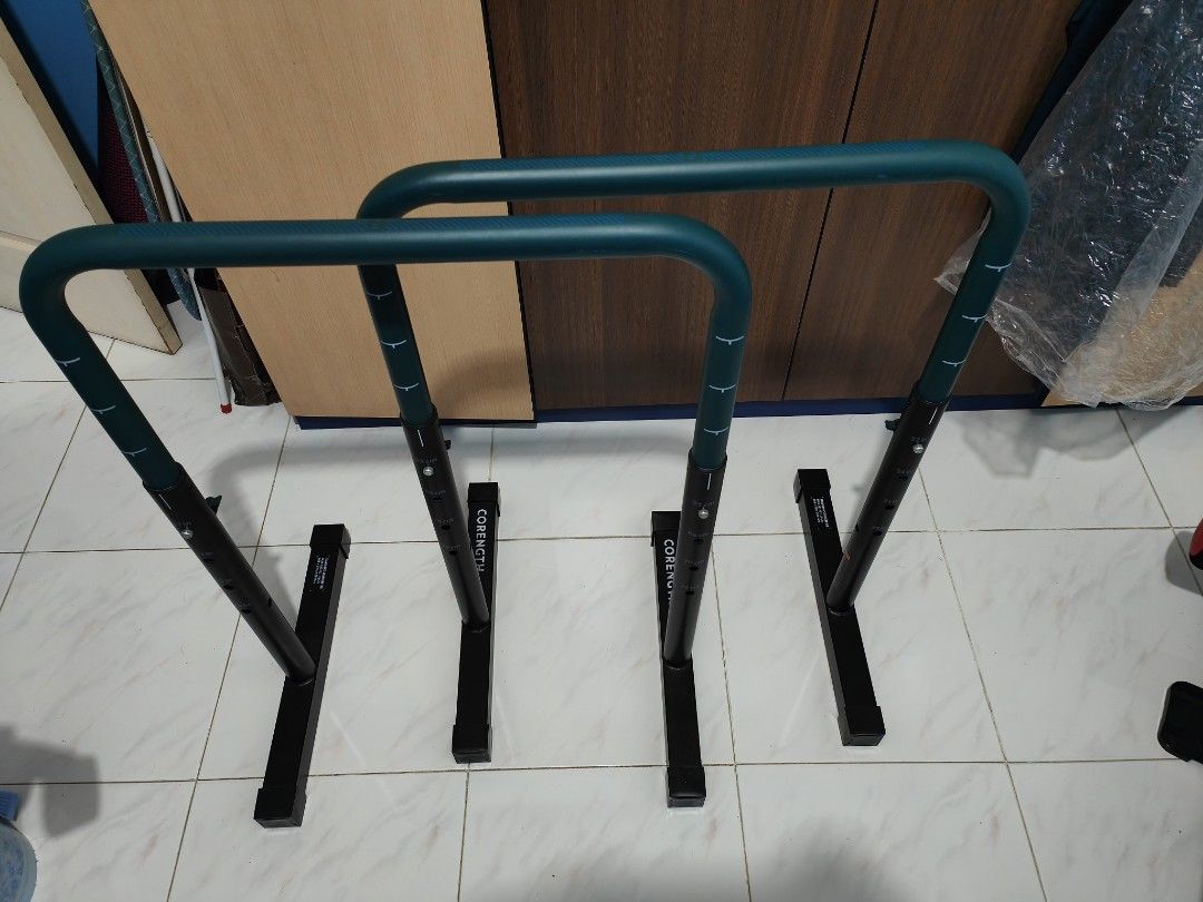 CORENGTH Adjustable dip bars, Sports Equipment, Exercise & Fitness ...