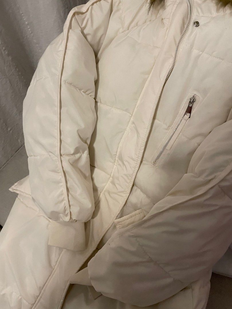 Cream Winter Coat, Women's Fashion, Coats, Jackets and Outerwear on ...