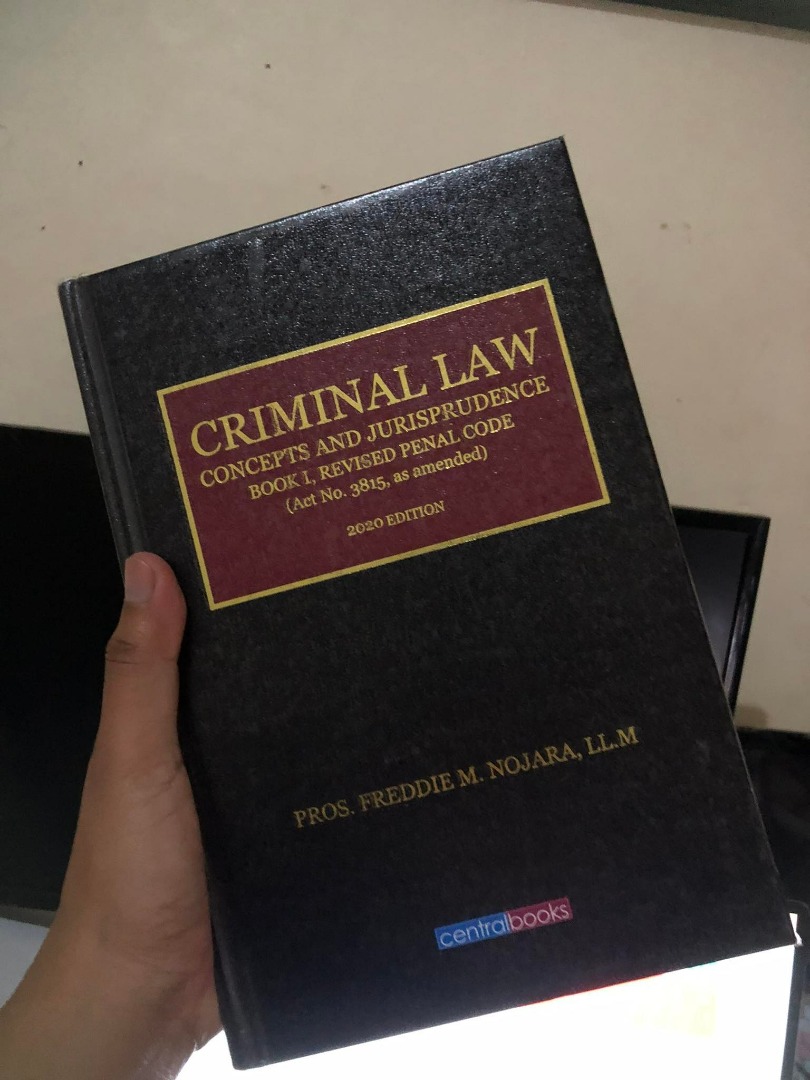 Criminal Law Book 1 by Pros. Nojara (2020 Edition), Hobbies & Toys ...