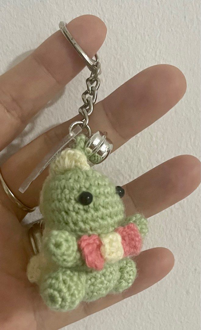 Crochet Dino Keychain, Hobbies & Toys, Stationery & Craft, Handmade ...