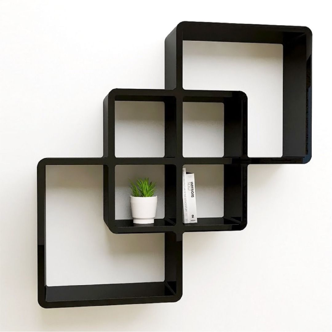 Cubics 2 Wall Shelf Overlap Square, Furniture & Home Living, Furniture ...