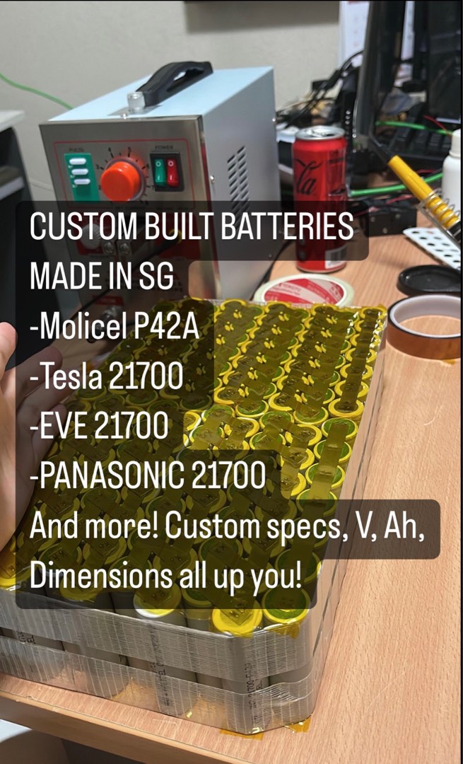 CUSTOM battery packs 60v fiido 72v fiido battery tesla battery molicel ...