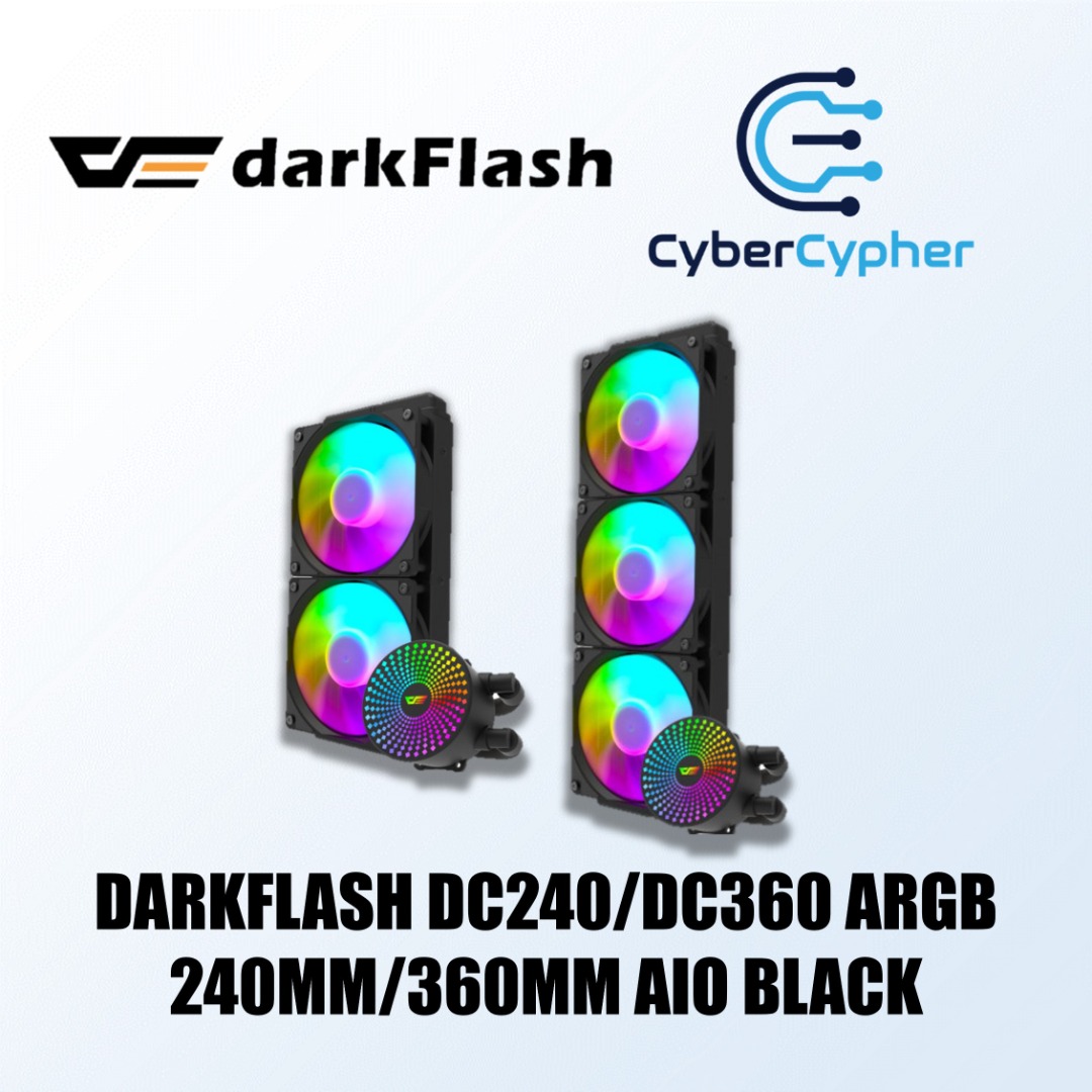 DarkFlash DC240/DC360 ARGB 240mm/360mm AIO Black, Computers & Tech ...
