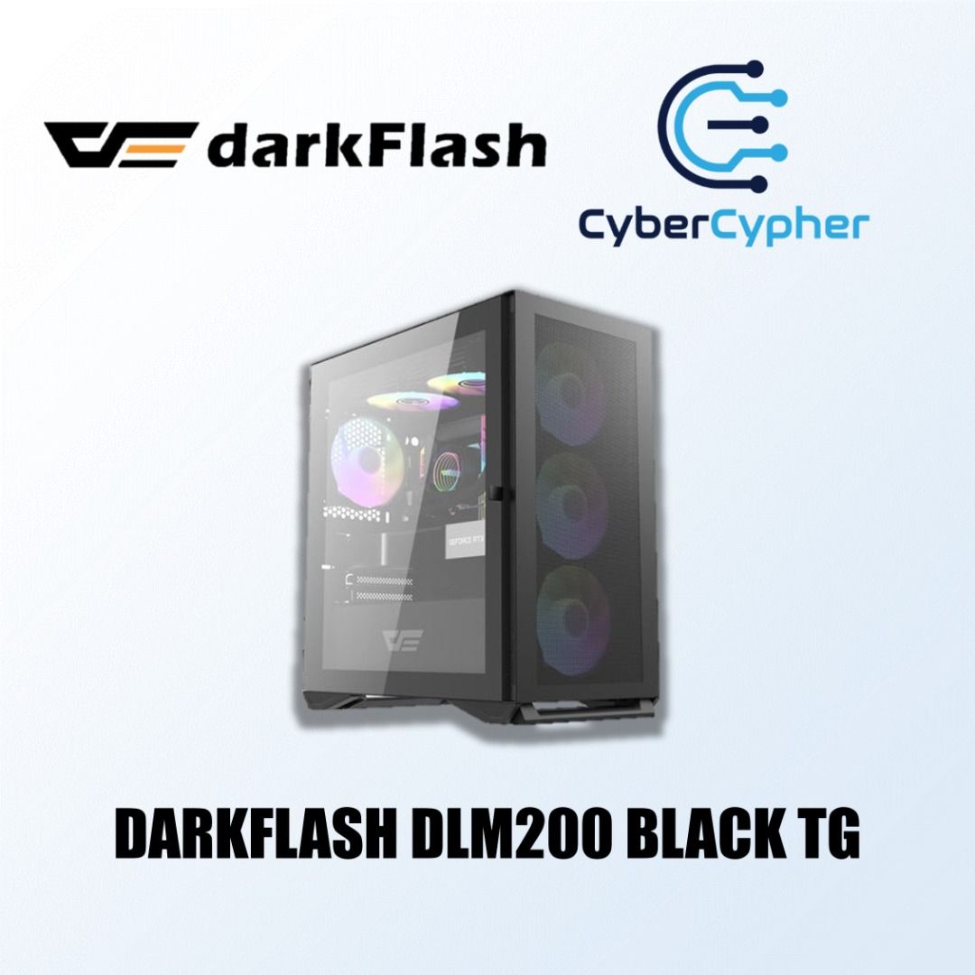 darkFlash DLM200 Black TG mATX Case, Computers & Tech, Parts ...