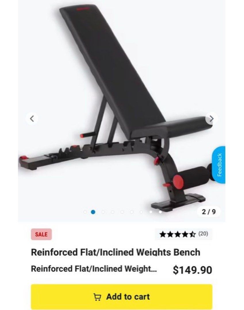 Decathlon Incline Workout Bench 900, Sports Equipment, Exercise ...