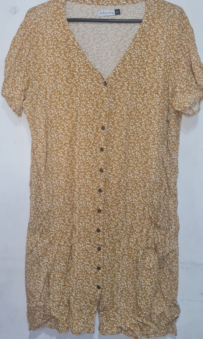 Dickies Floral Full Button Dress, Women's Fashion, Dresses & Sets, Dresses on Carousell