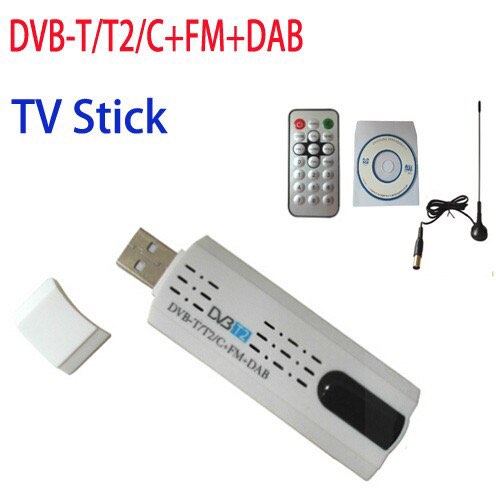 Digital satellite DVB t2 usb tv stick Tuner with antenna Remote HD TV ...