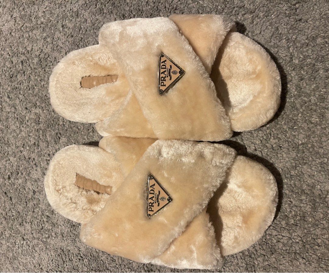Prada Fluffy Slides, Men's Fashion, Footwear, Casual shoes on Carousell