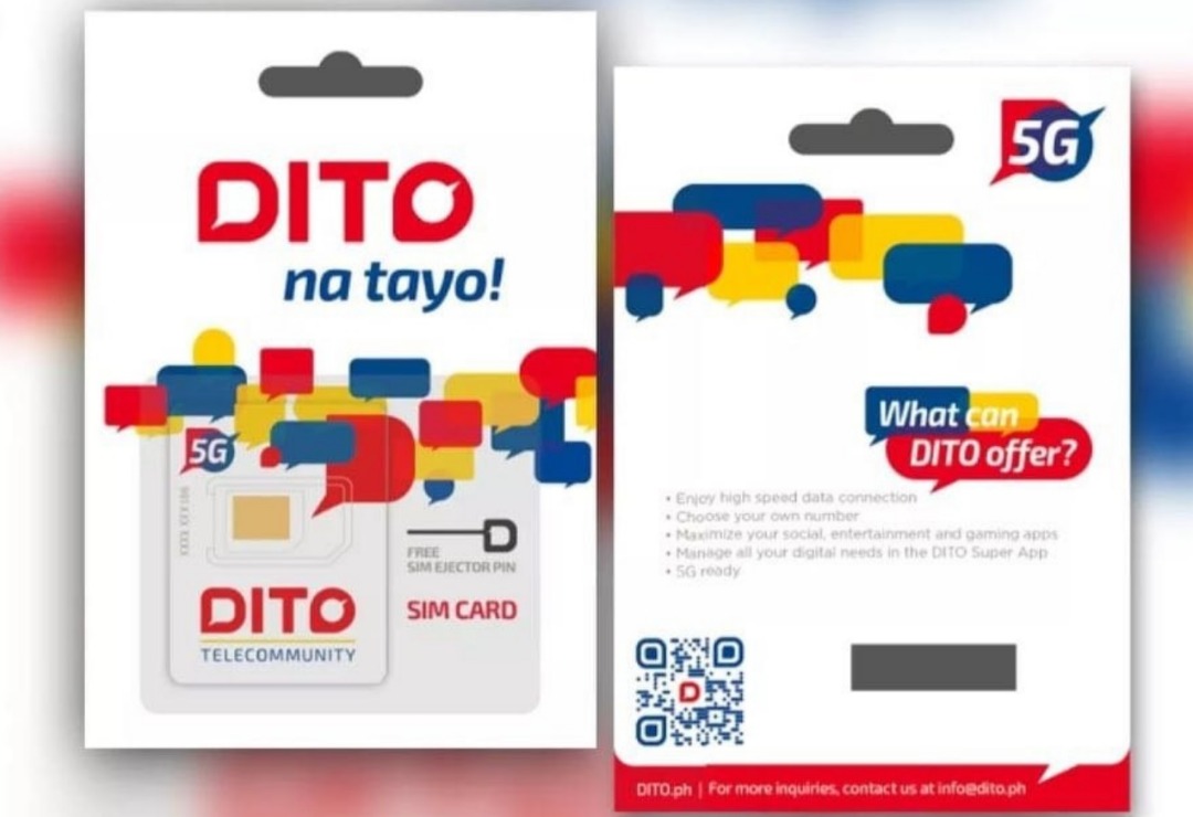 Dito Sim Card with Starter Pack 3GB 100mins calls Unlitxt 15 days ...