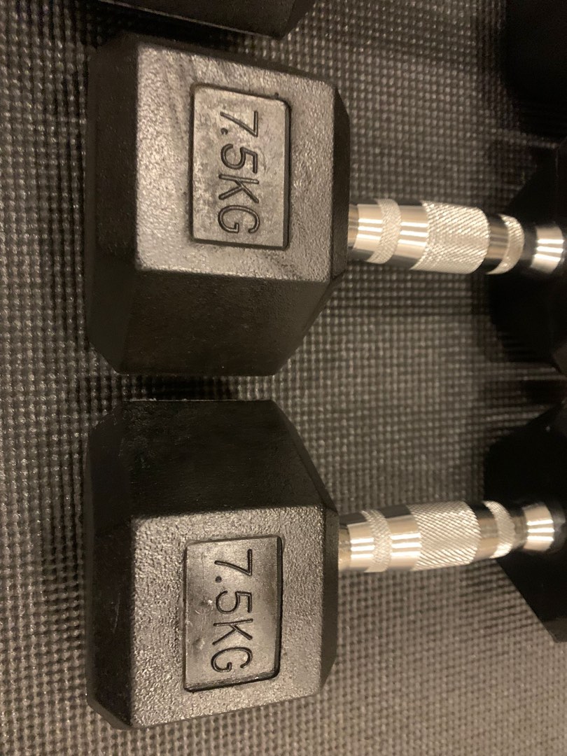 Dumbbell Sets. (Used once), Sports Equipment, Exercise & Fitness ...