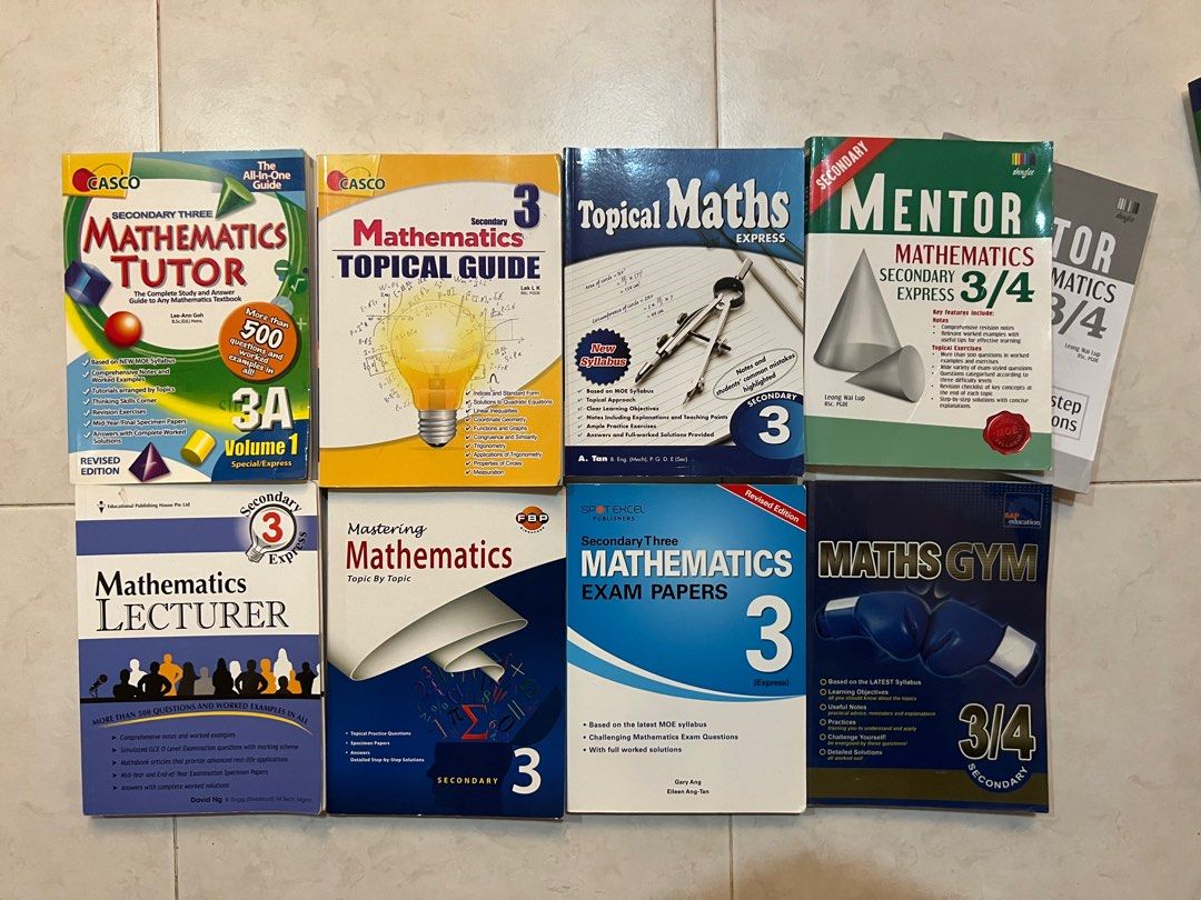 Elementary mathematics assessment books secondary 1,2,3,4 express, IP ...