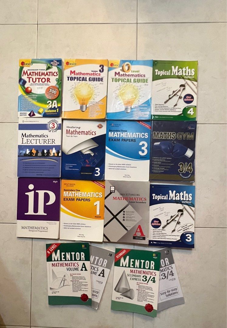 Elementary mathematics assessment books secondary 1,2,3,4 express, IP ...