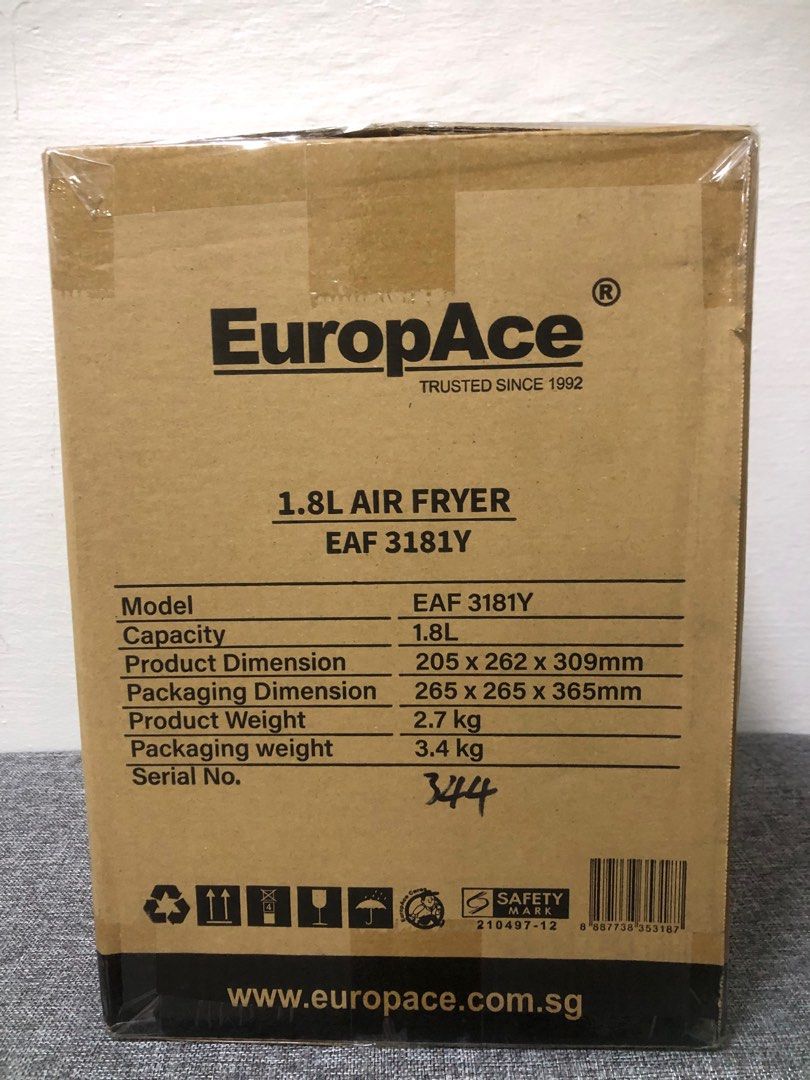 EUROPACE EAF 3181Y AIR FRYER (1.8L) EMERALD GREEN, TV & Home Appliances ...