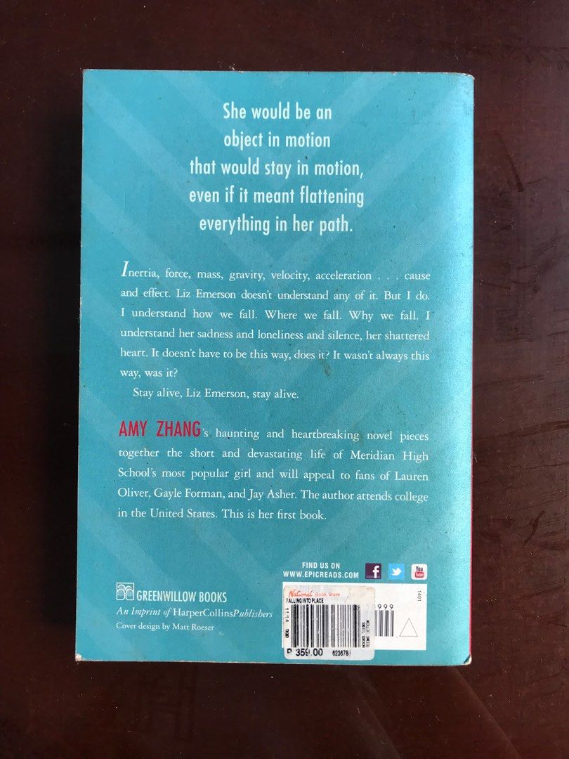 Falling Into Place by Amy Zhang, Hobbies & Toys, Books & Magazines ...