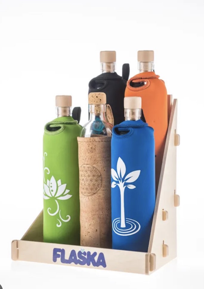 Flasks Glass Water Bottle with Cork cap 0.75l, Furniture & Home Living ...
