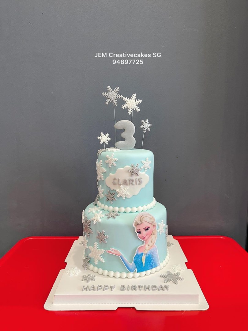 Frozen Elsa cake, Food & Drinks, Homemade Bakes on Carousell