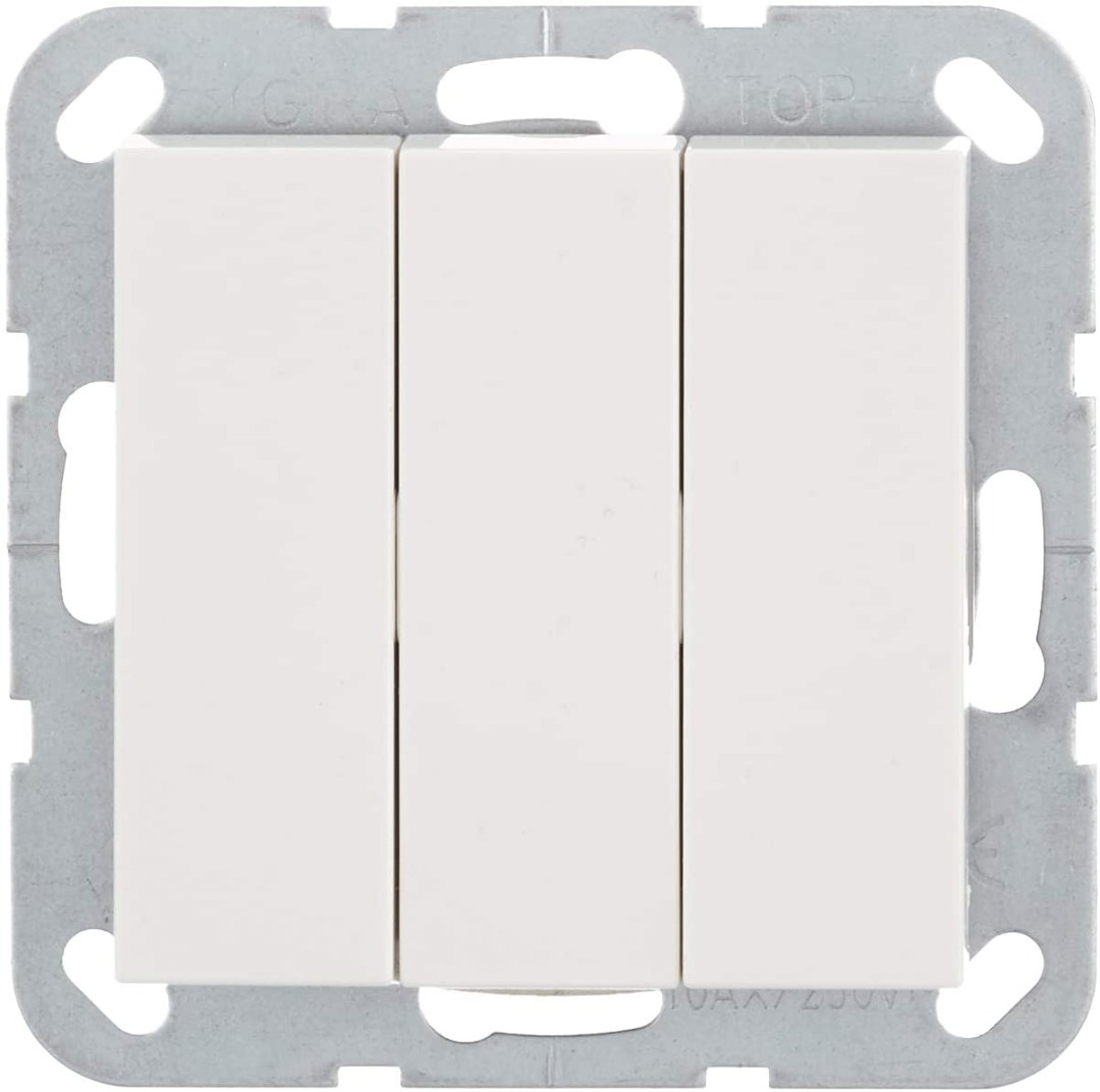 GIRA 283003 Rocker Switch On/Off 3-Switch System 55 (BLACK), TV & Home ...